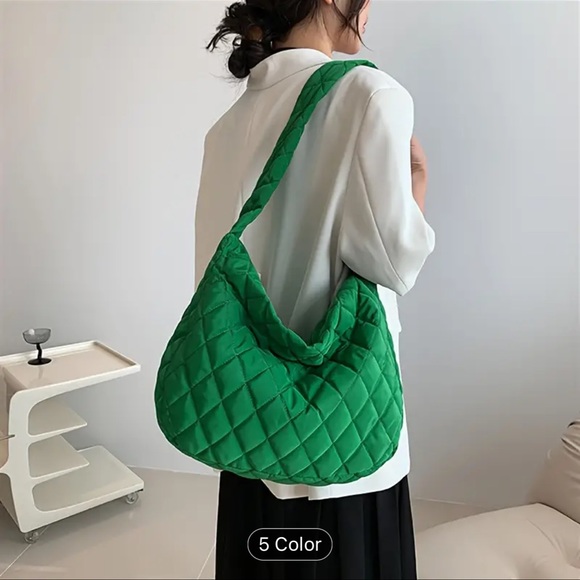 aster june | Bags | Aster June Large Green Cloud Quilted Puffer Bag ...